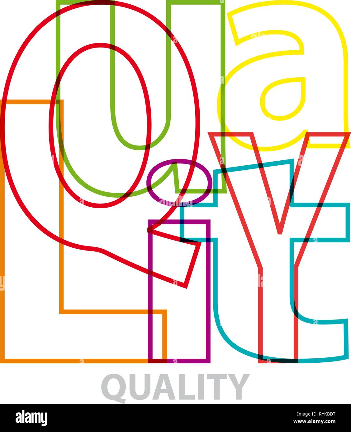Vector Quality. Broken text Stock Vector Image & Art - Alamy