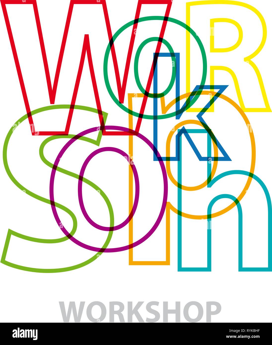 Vector workshop. Broken text Stock Vector Image & Art - Alamy