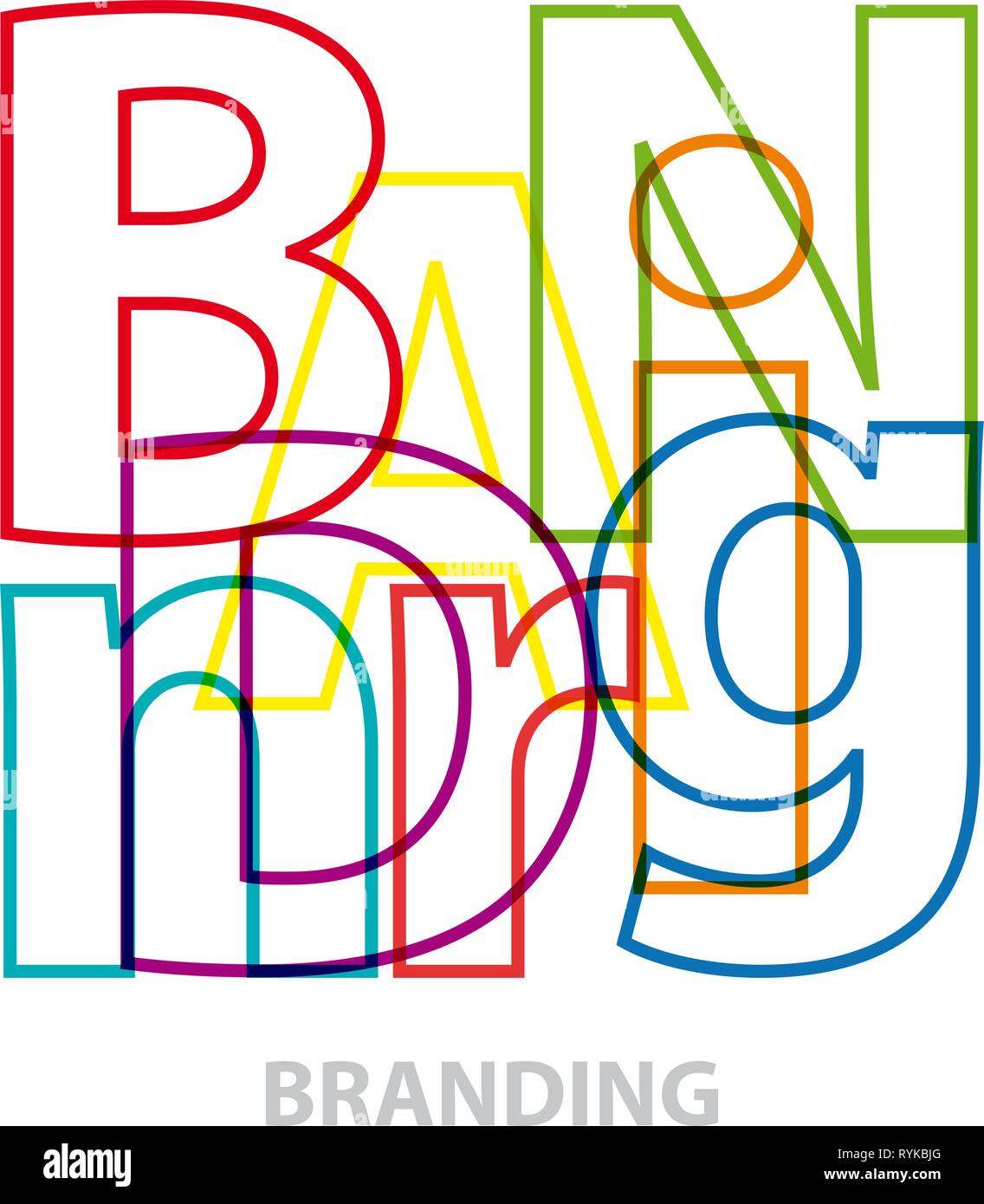 Vector branding. Broken text Stock Vector Image & Art - Alamy