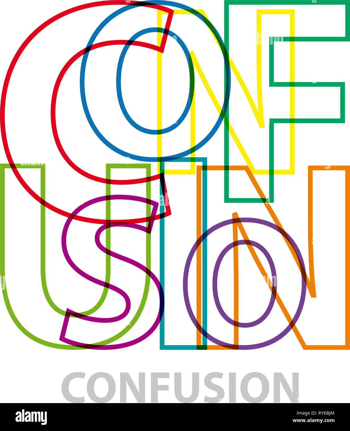 Vector confusion. Broken text Stock Vector Image & Art - Alamy