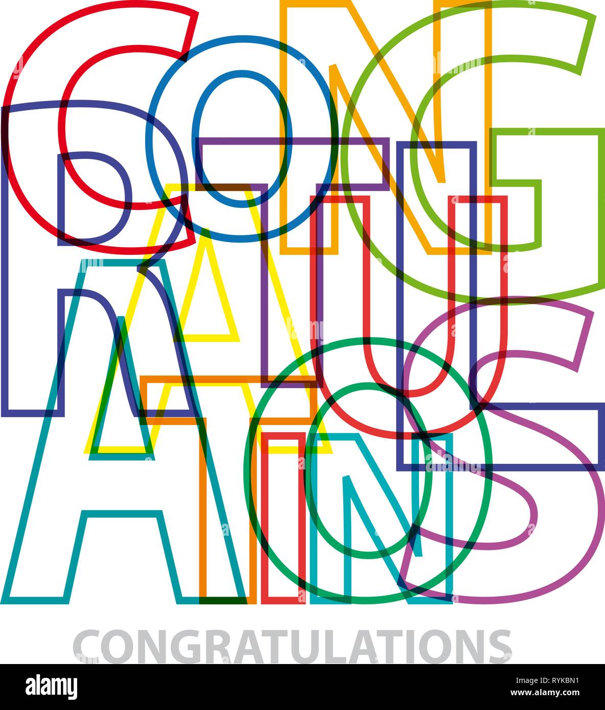 Vector congratulations. Broken text Stock Vector Image & Art - Alamy