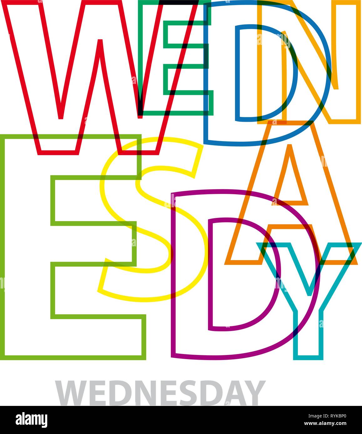 Wednesday vector vectors hi-res stock photography and images - Alamy