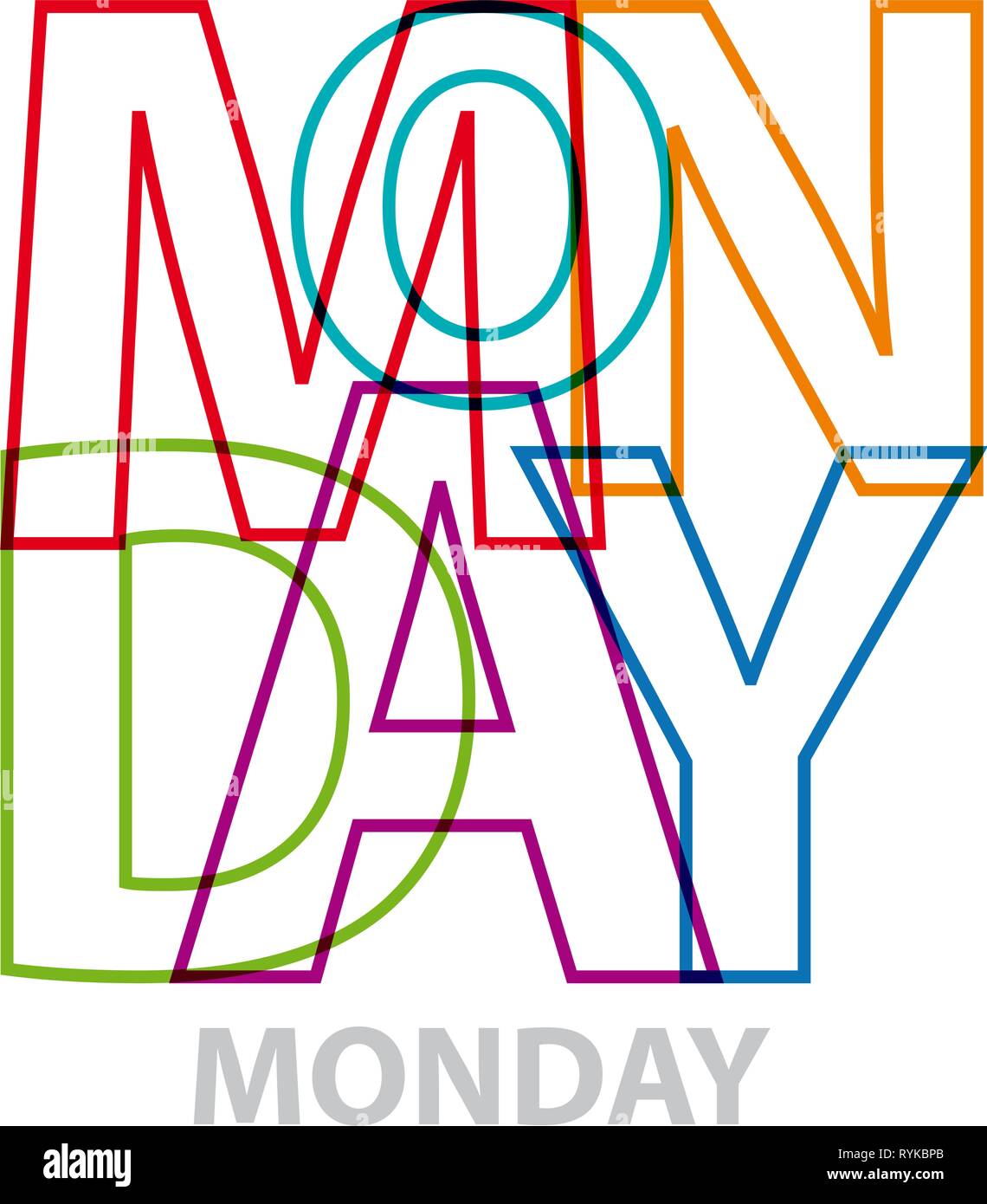 Vector monday. Broken text Stock Vector Image & Art - Alamy