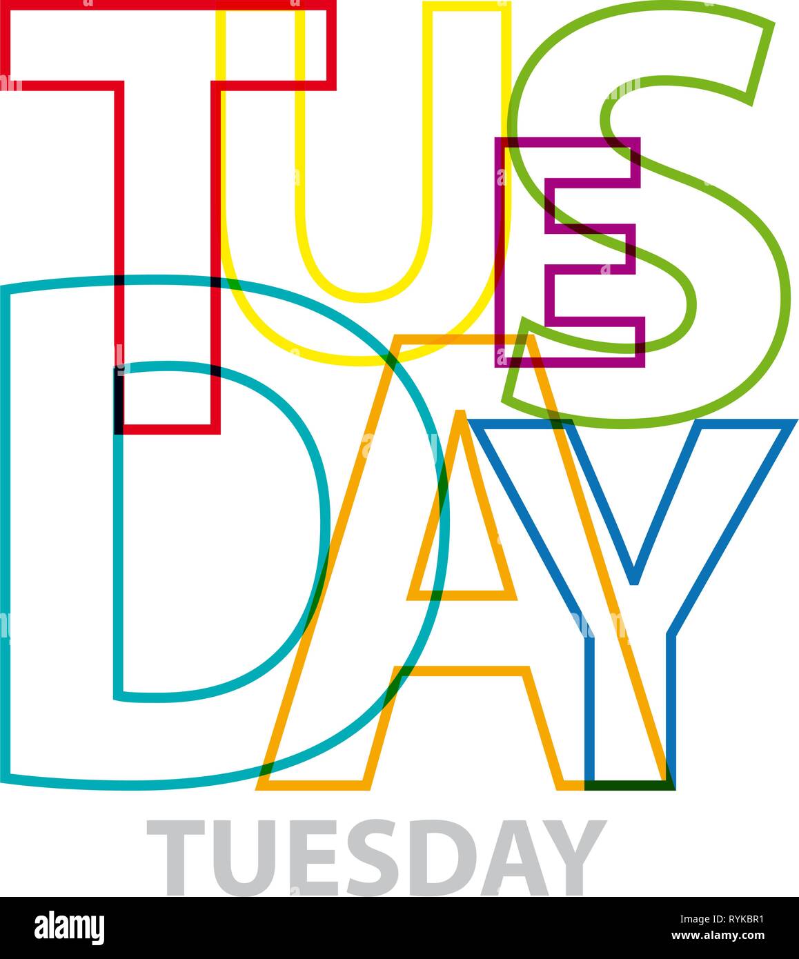 Vector tuesday. Broken text Stock Vector Image & Art - Alamy