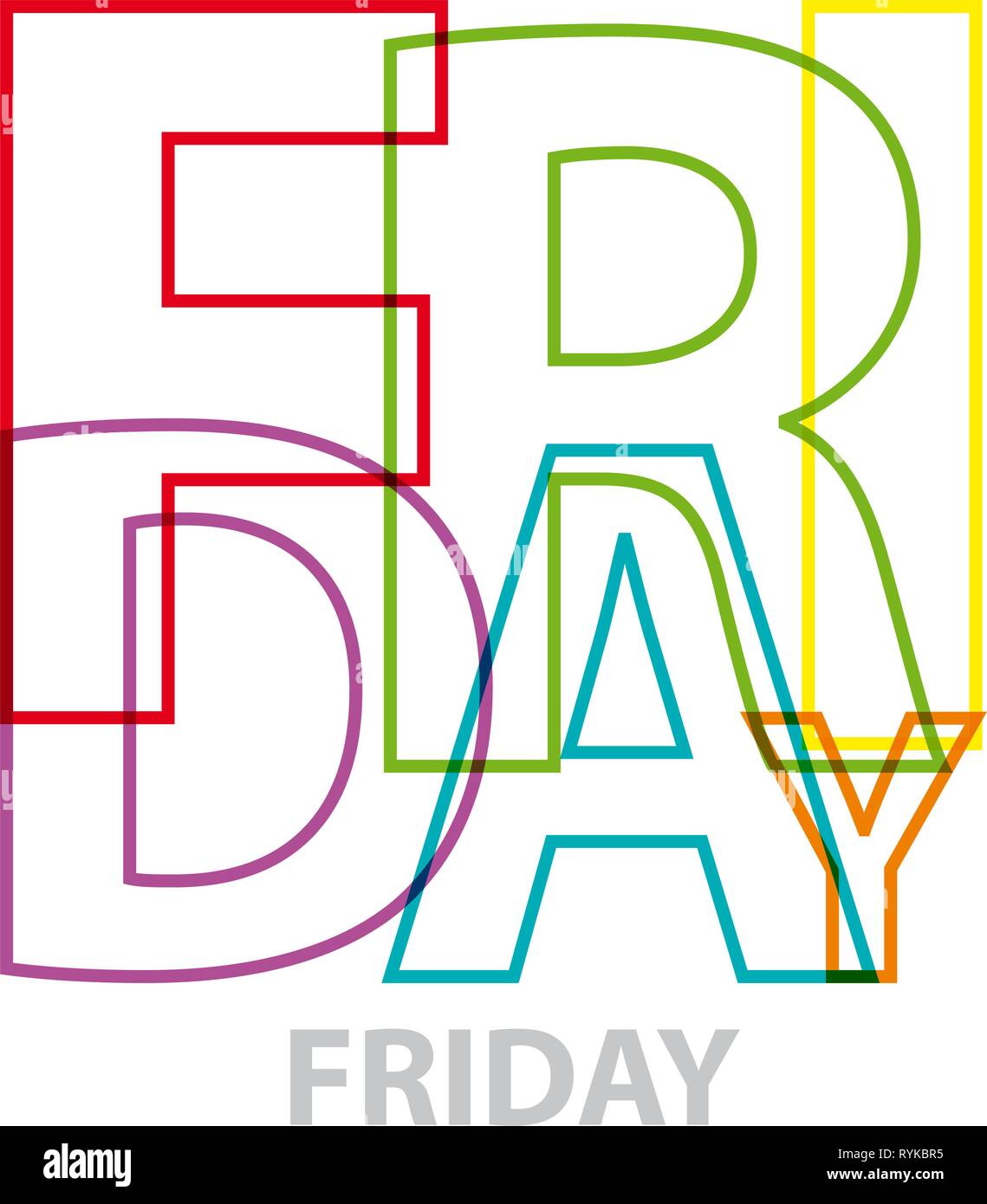 Vector friday. Broken text Stock Vector Image & Art - Alamy