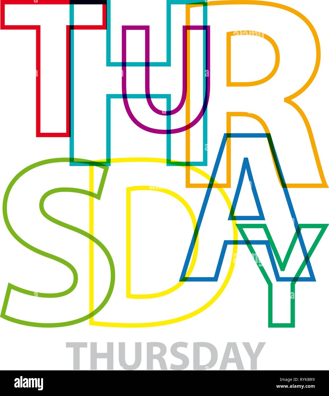Vector thursday. Broken text Stock Vector Image & Art - Alamy