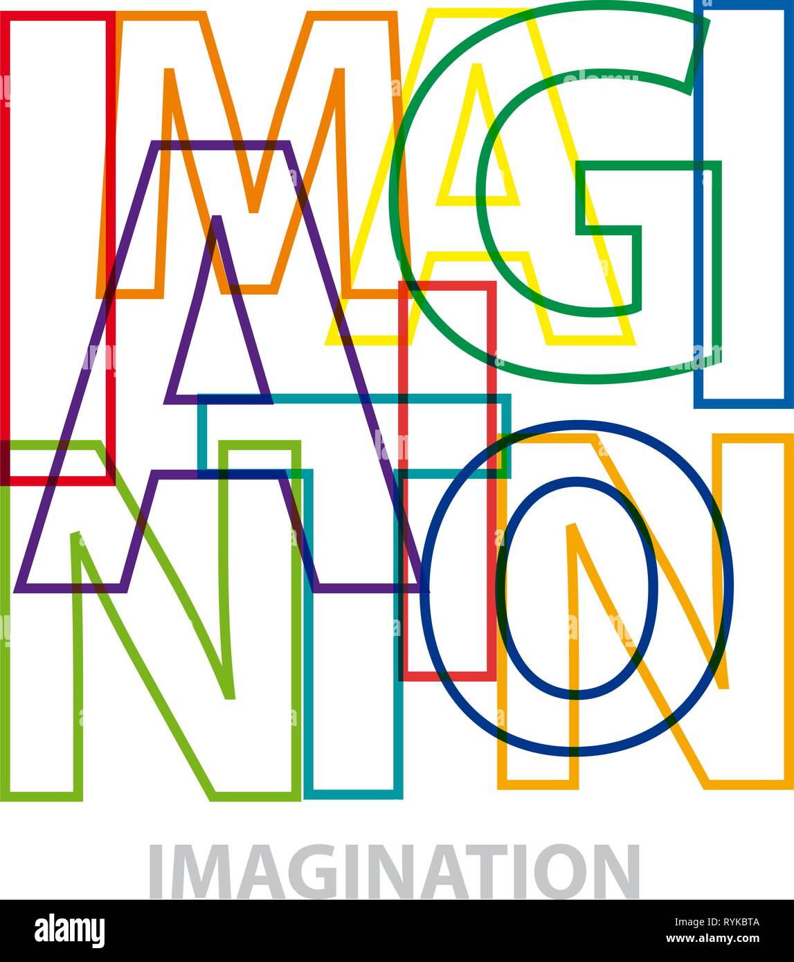 Vector Imagination. Broken text Stock Vector Image & Art - Alamy