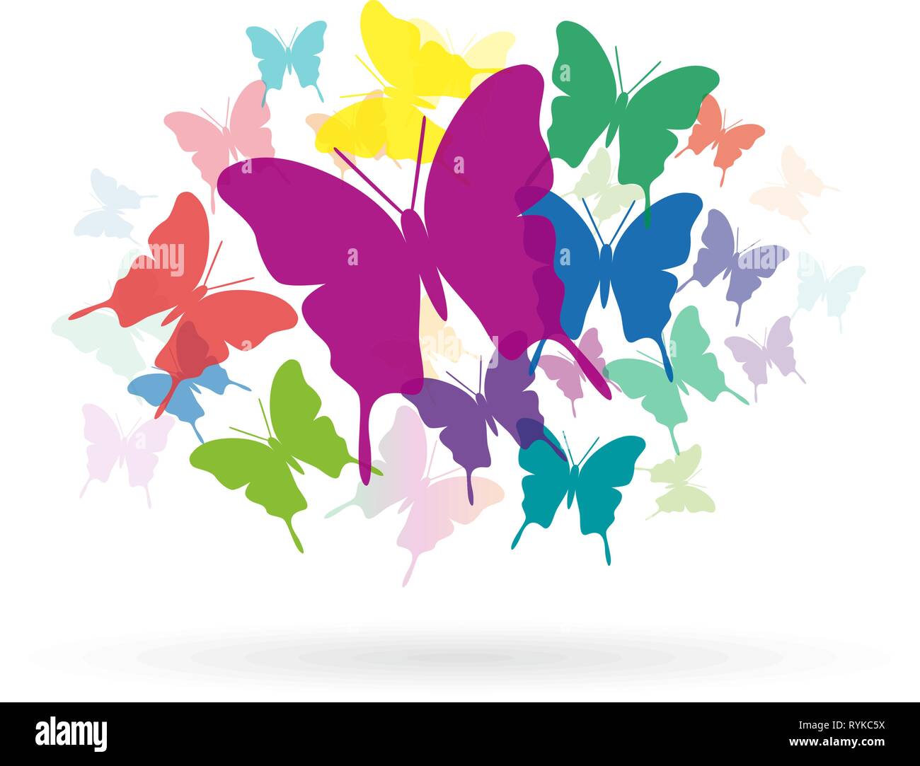 Abstract butterflies background Stock Vector Image & Art - Alamy