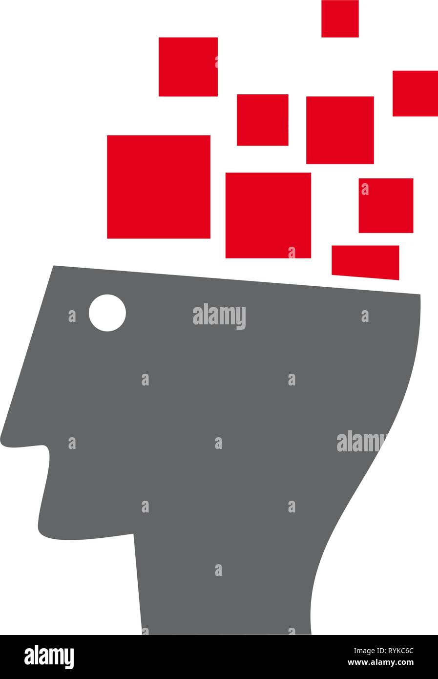 Vector logo digital generation, head and pixel Stock Vector Image & Art ...