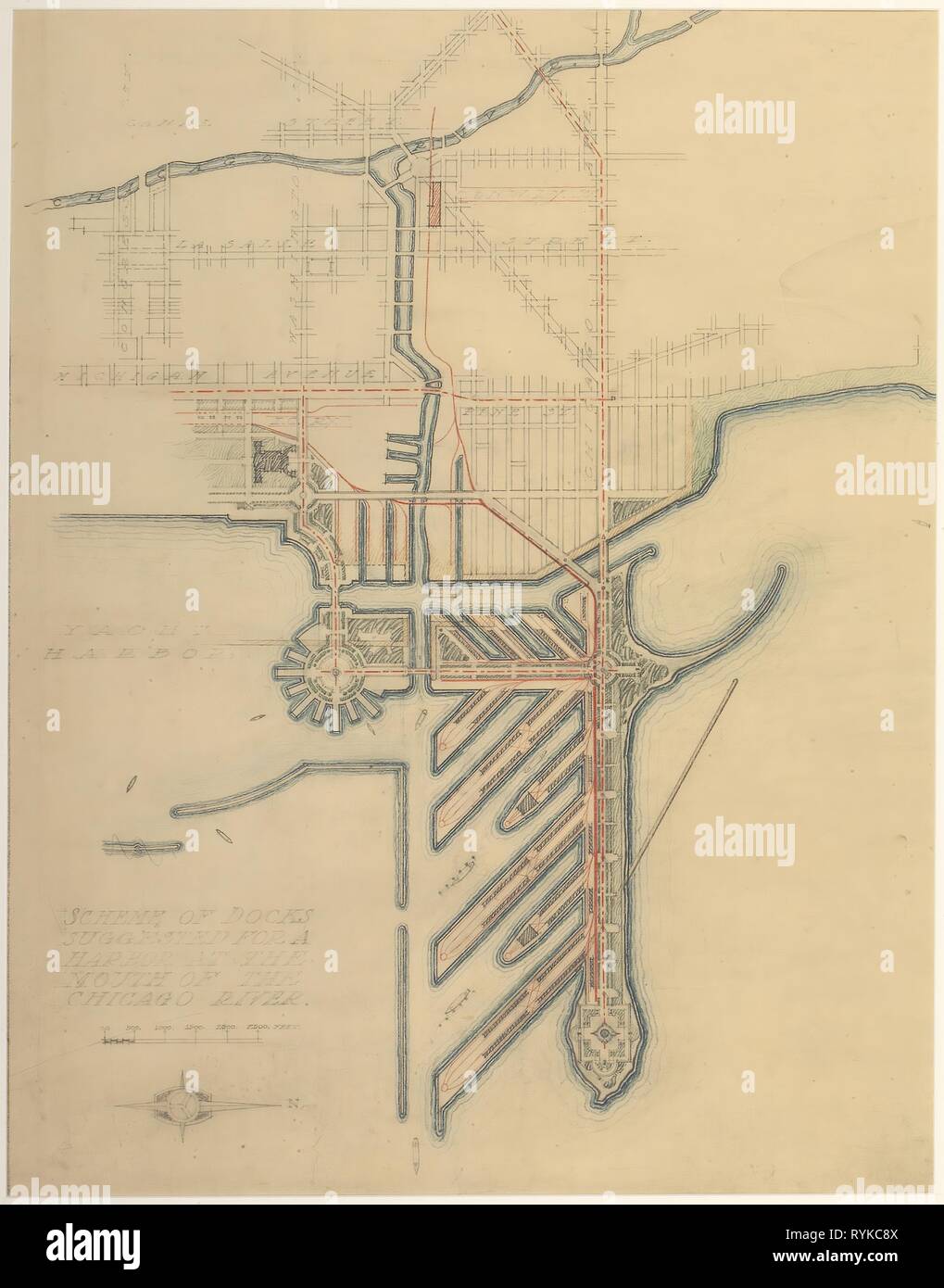 Plate 71 from The Plan of Chicago, 1909: Chicago. Sketch Diagram of ...