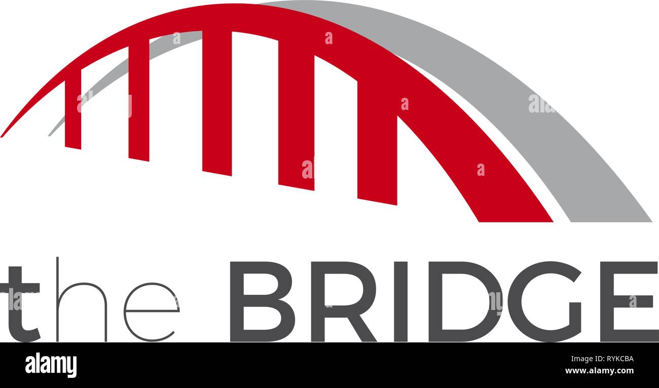 Bridge. Connection and communications concept. Vector logo Stock Vector ...