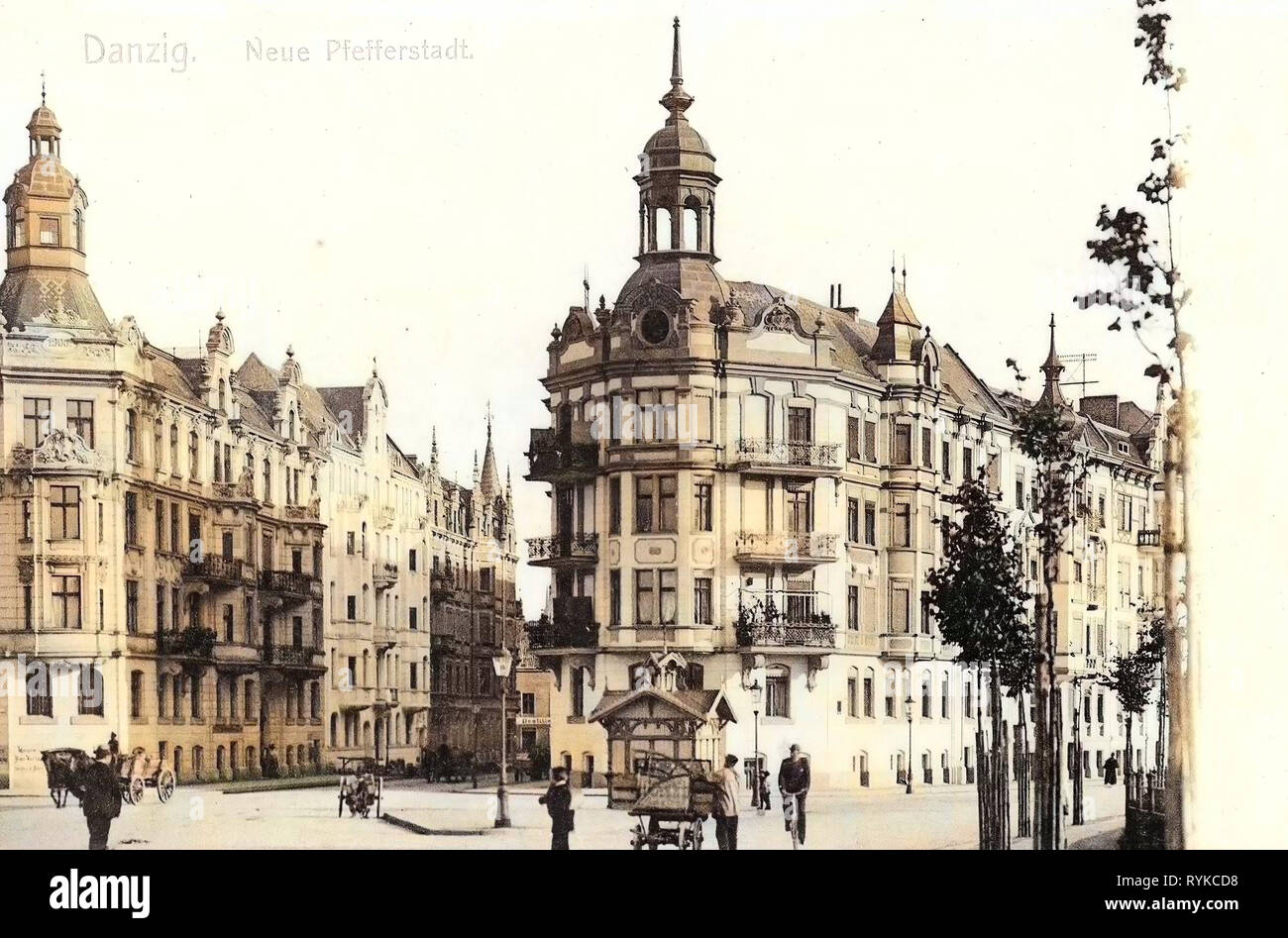 Buildings in Gdańsk, 1901, Pomeranian Voivodeship, Danzig, Neue ...