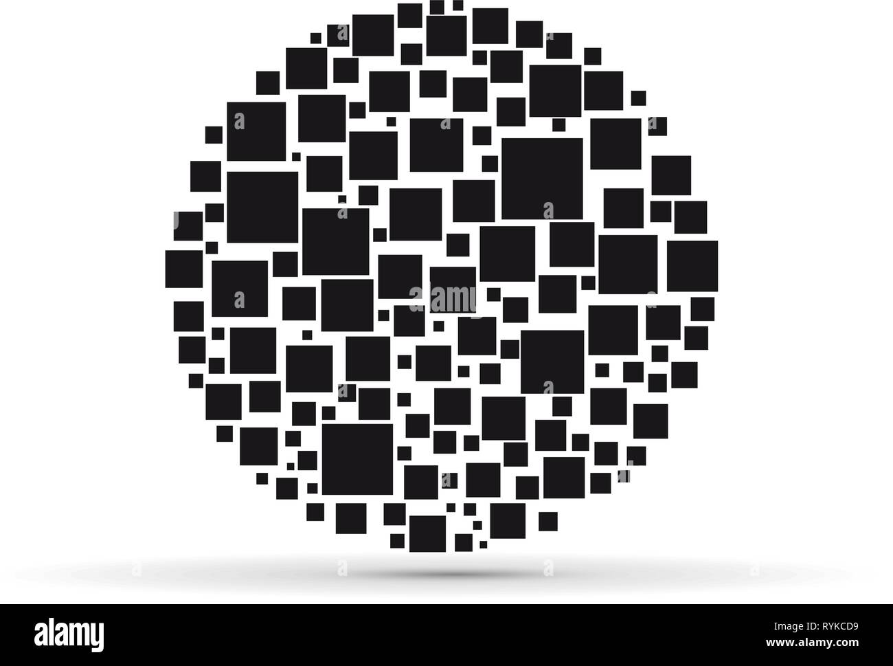 Vector square background in black, concept of network, innovative and ...