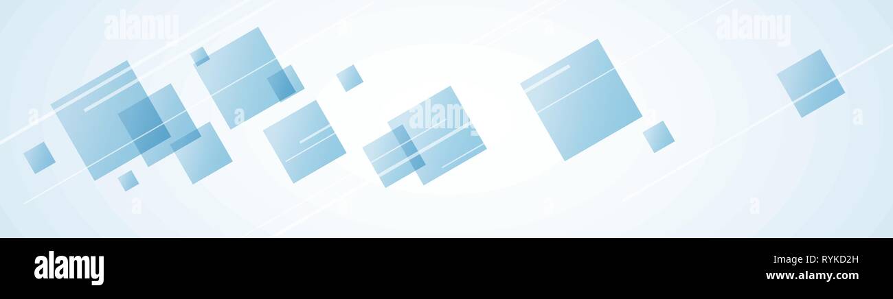 Vector abstract background blue squares and pixel. Header and banner ...