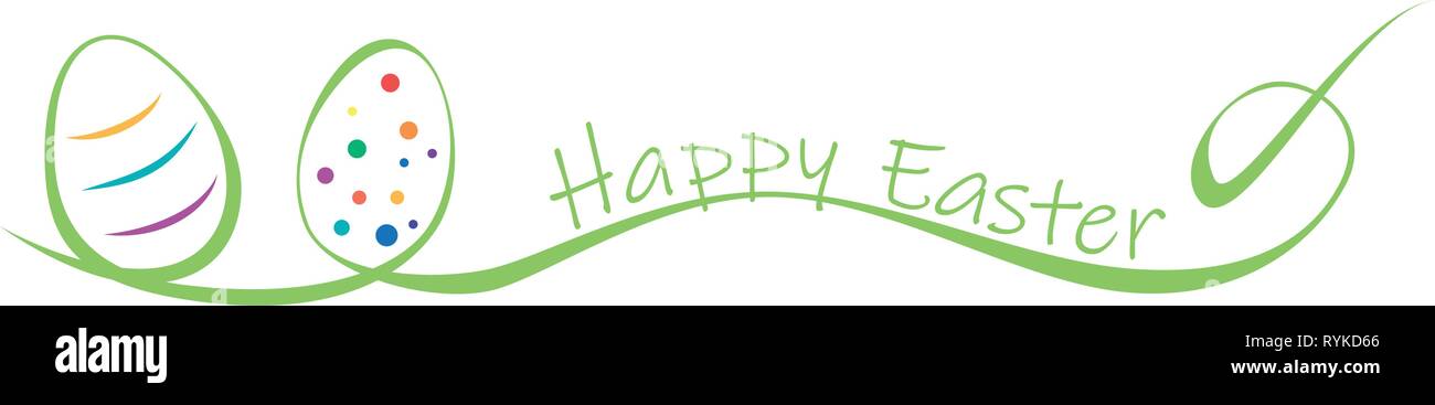 Easter banner, background with abstract eggs, vector illustration Stock ...