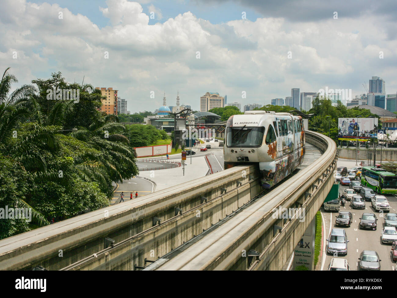 Monorail in Kuala Lumpur city centre, Malaysia Stock Photo - Alamy