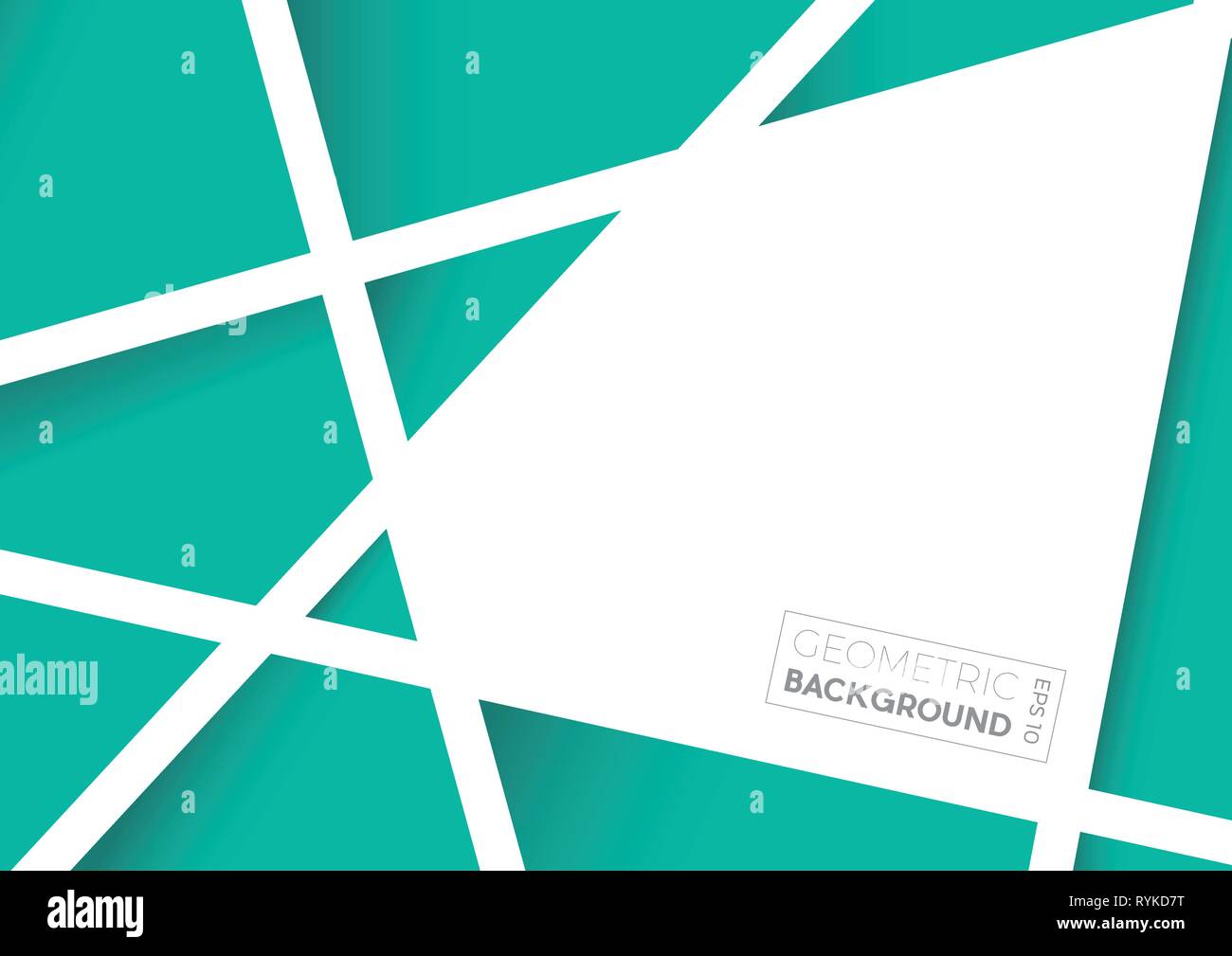 Geometric abstract green polygons, vector background Stock Vector Image ...