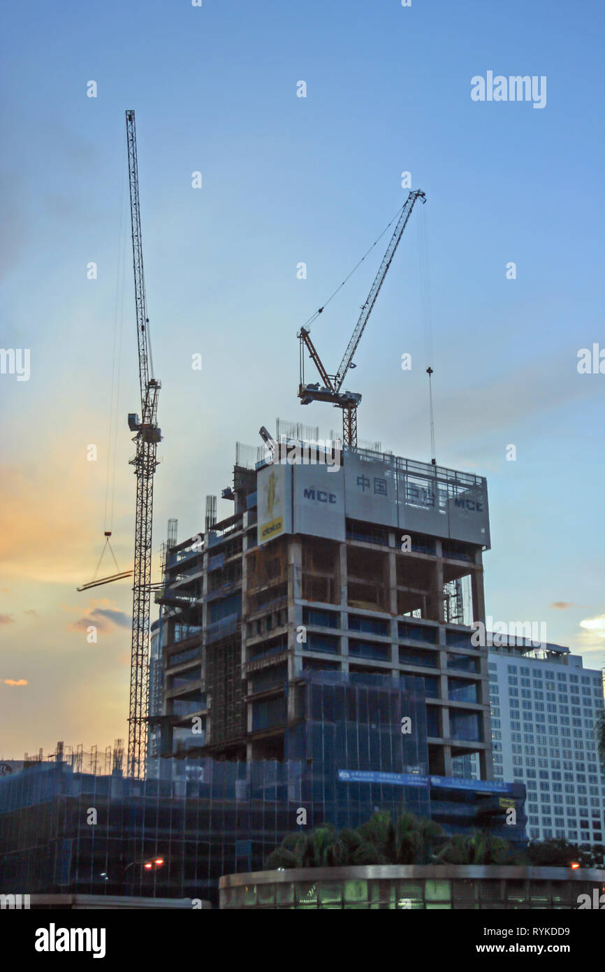Construction at Kuala Lumpur city centre, Malaysia Stock Photo - Alamy
