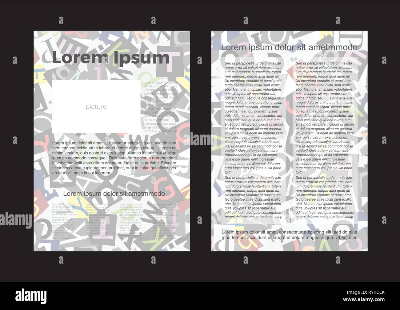 Vector layout of A4 format modern cover design templates for brochure ...