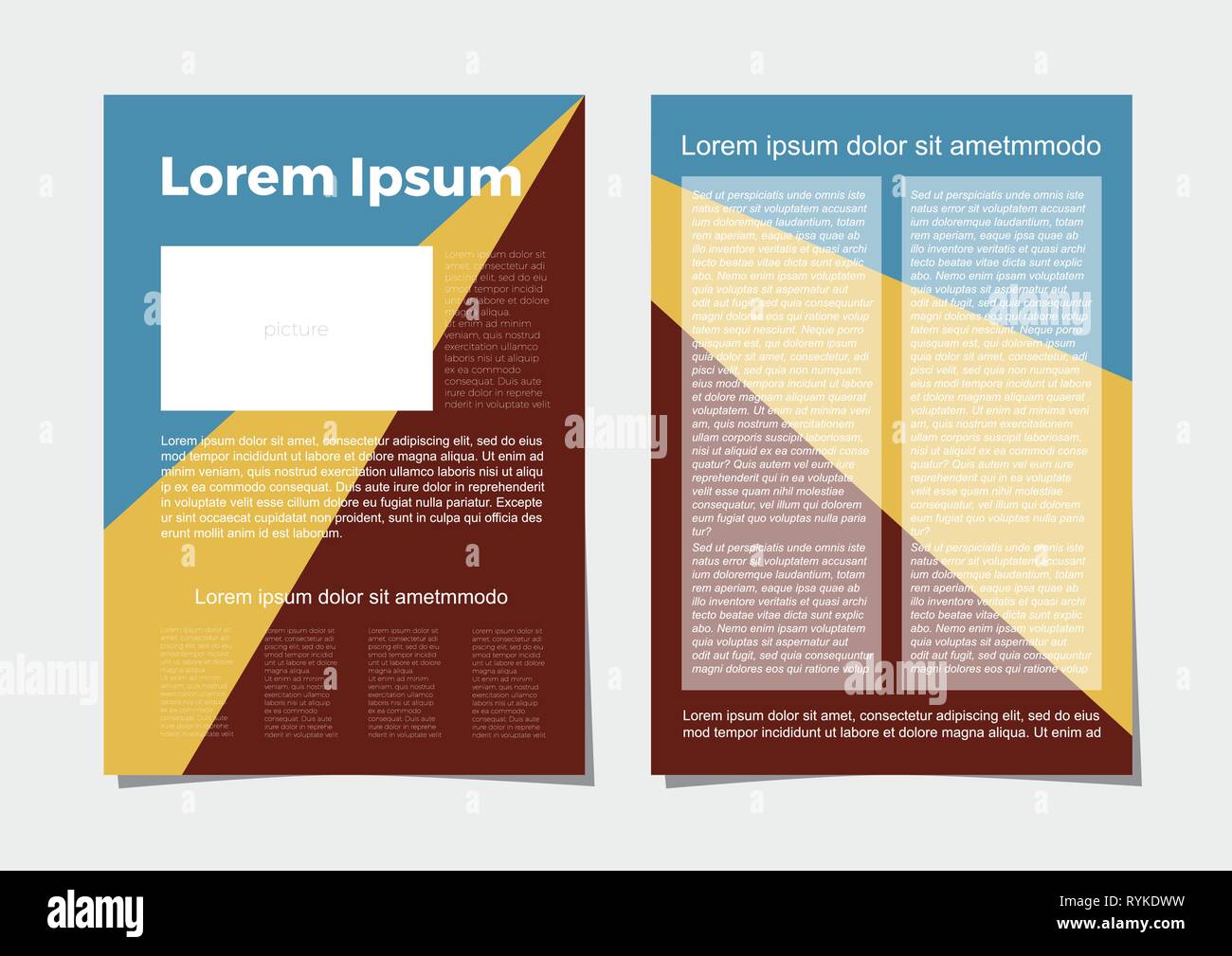 Vector layout of A4 format modern cover design templates for brochure ...