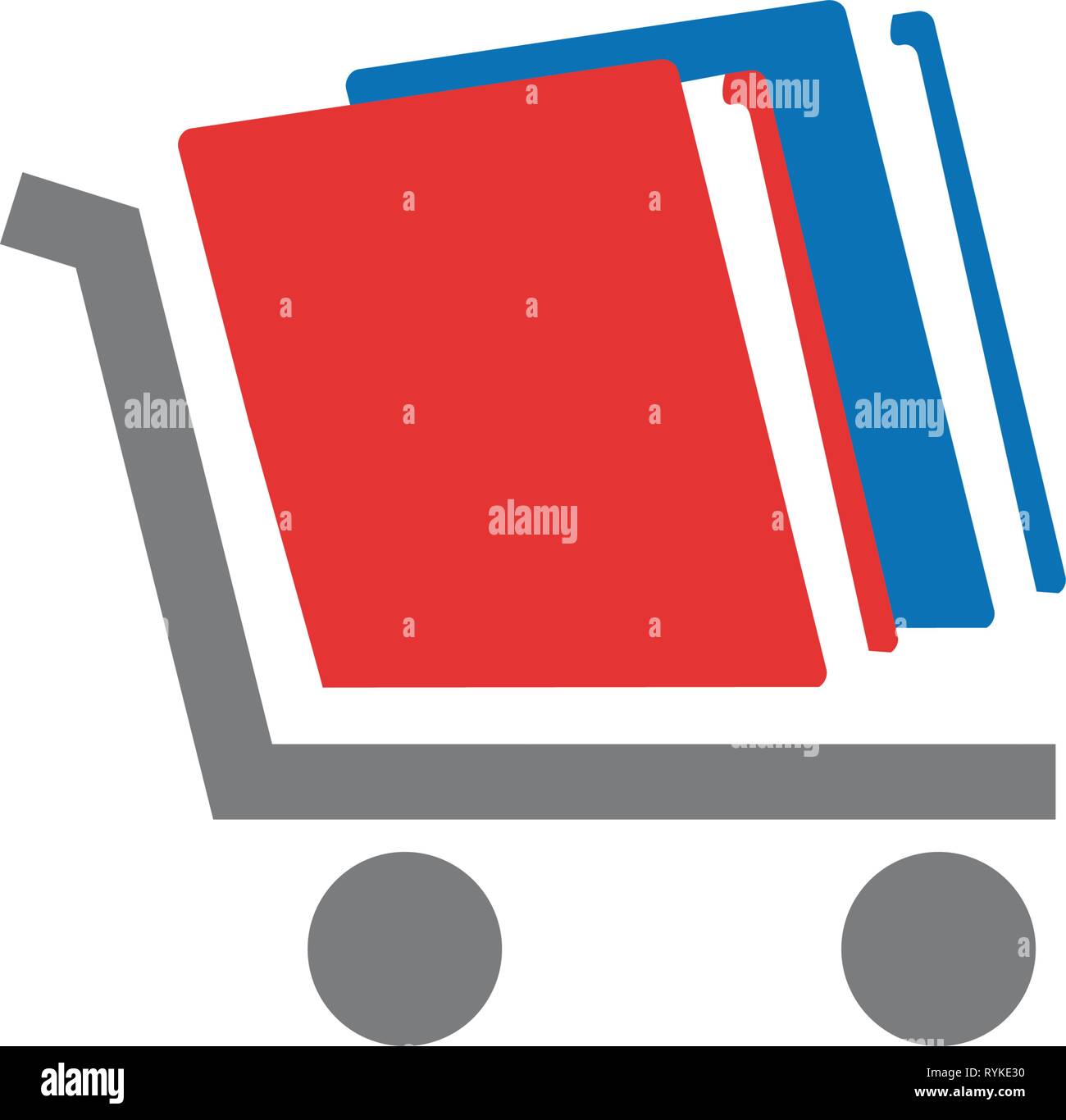 Book cart library Stock Vector Images - Alamy