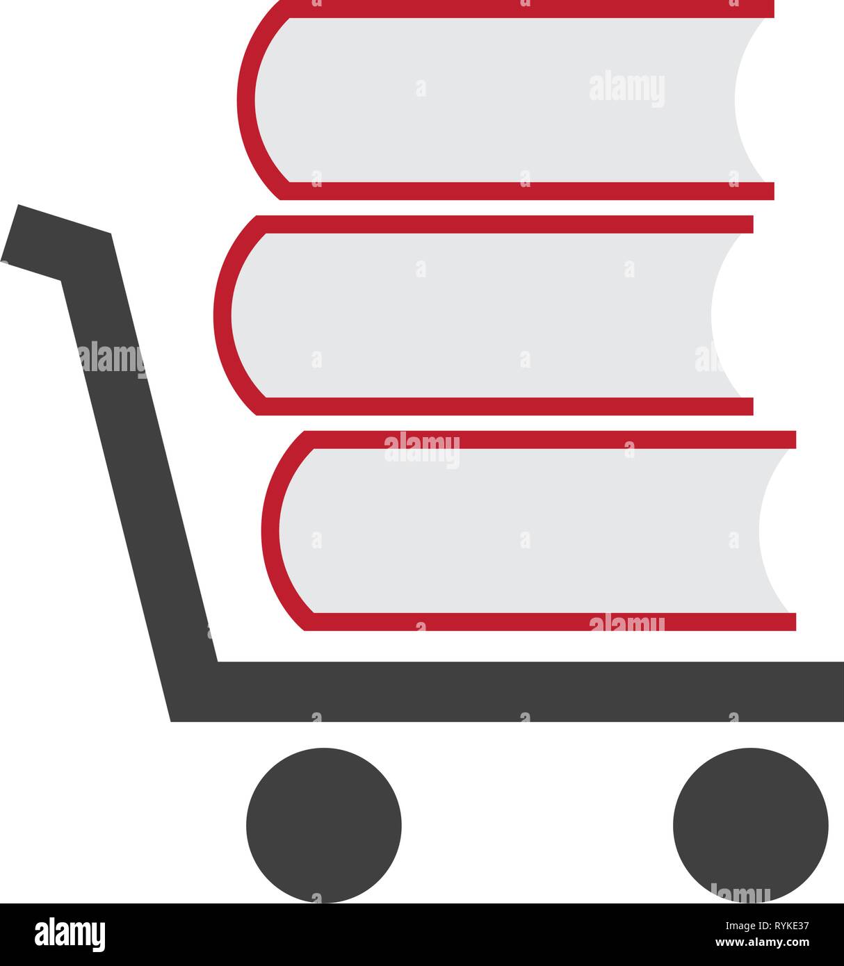 Book cart library Stock Vector Images - Alamy