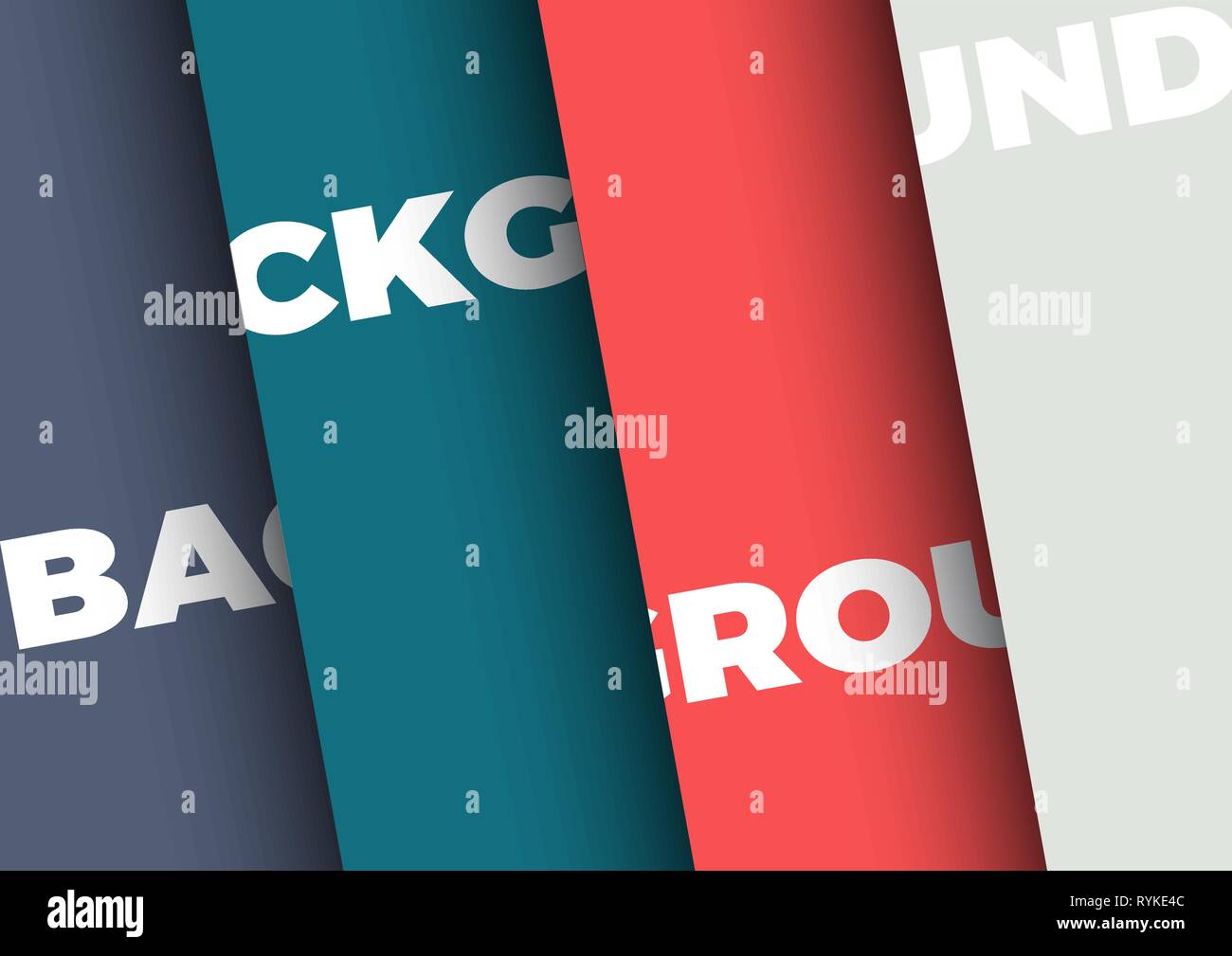 Vector background with 4 sheets of colored paper Stock Vector Image ...
