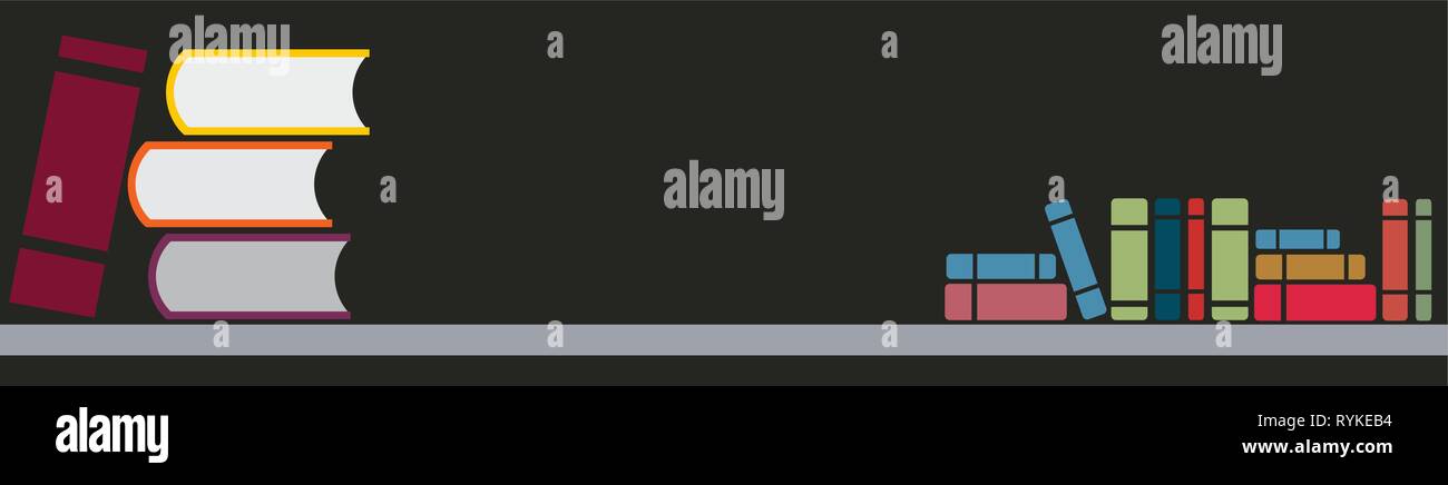 Vector abstract background book and bookstore. Header and banner Stock ...