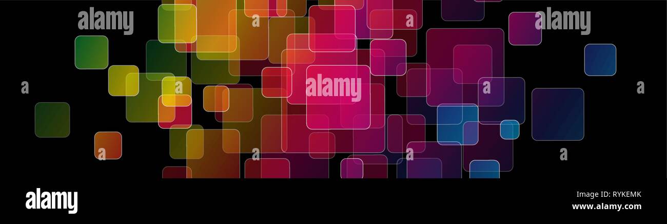 Vector abstract background with pixel, digital concept. Header and ...
