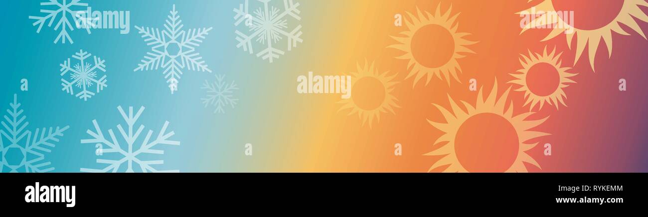 Vector abstract background domestic heating and cooling. Header and ...