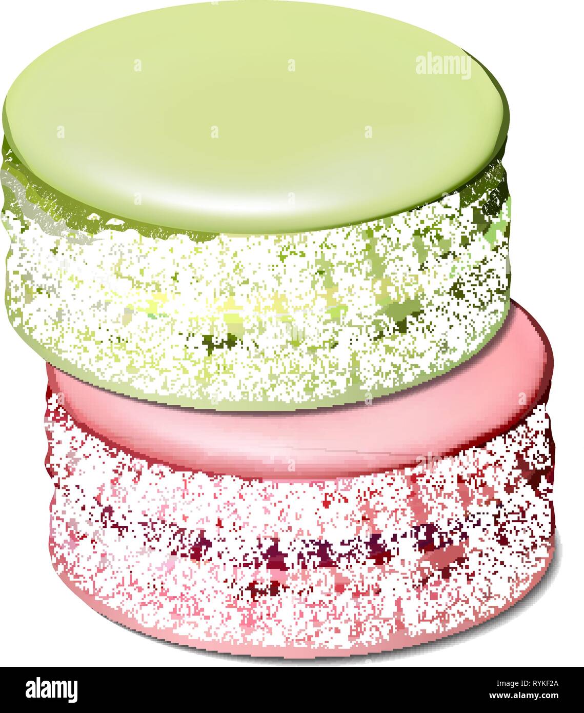 Macaroons on white background realistic vector illustration Stock ...