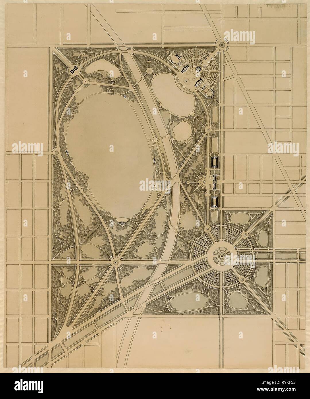 Plan of Chicago, Plate 63, Plan of a Proposed Park. Daniel Hudson ...