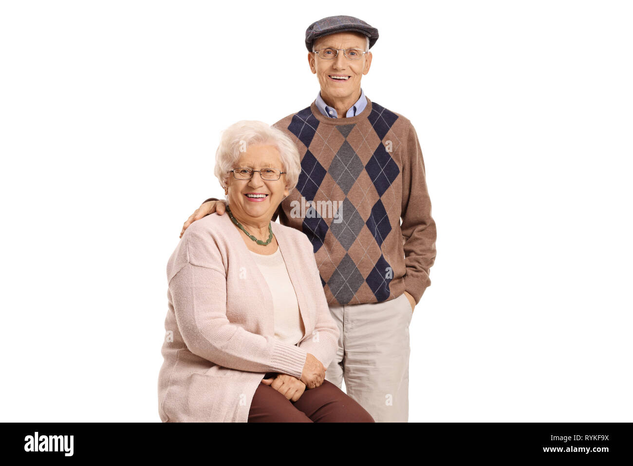 Senior couple smiling posing hi-res stock photography and images - Alamy