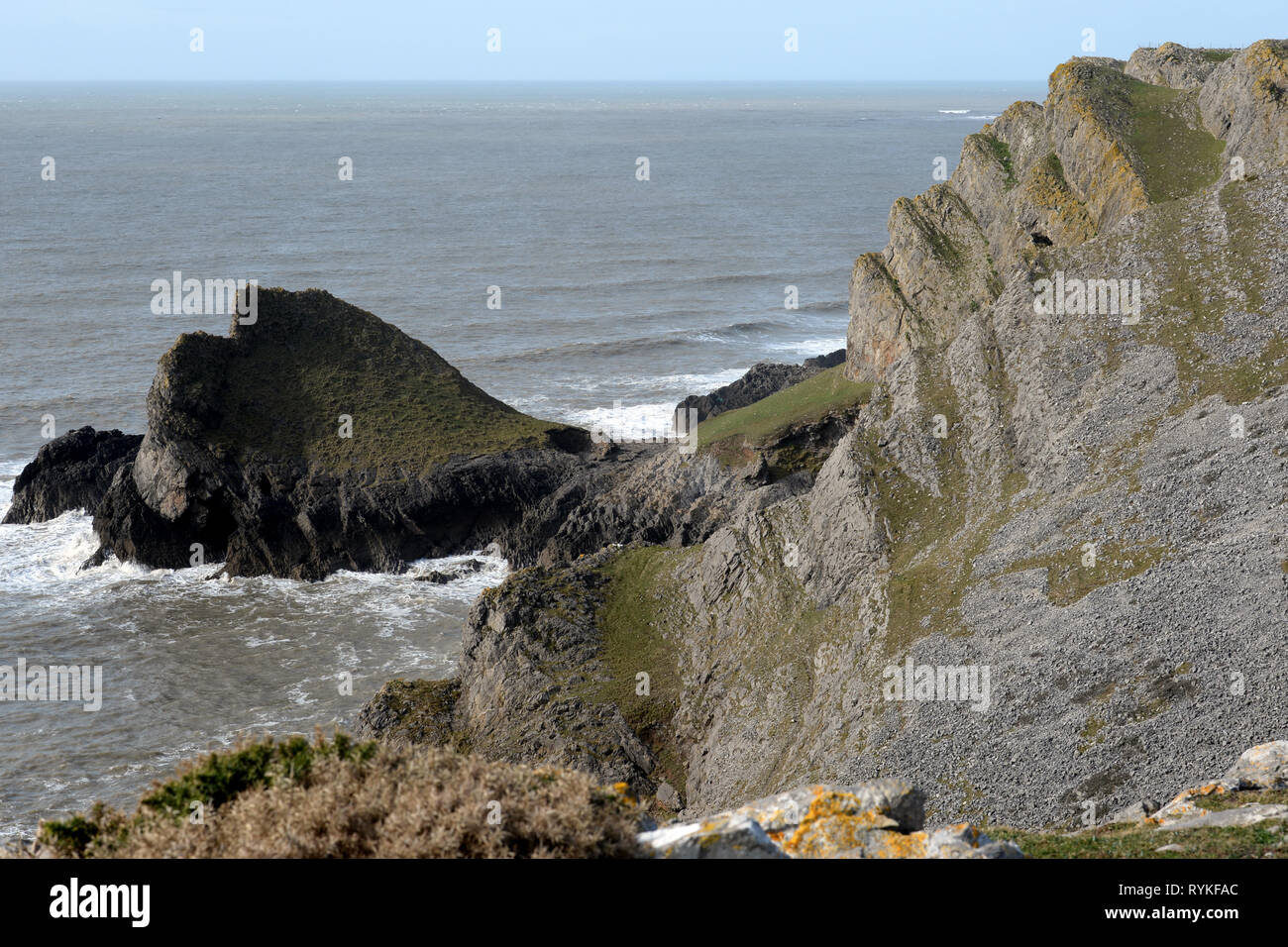 View of The Knave on Gower Stock Photo - Alamy