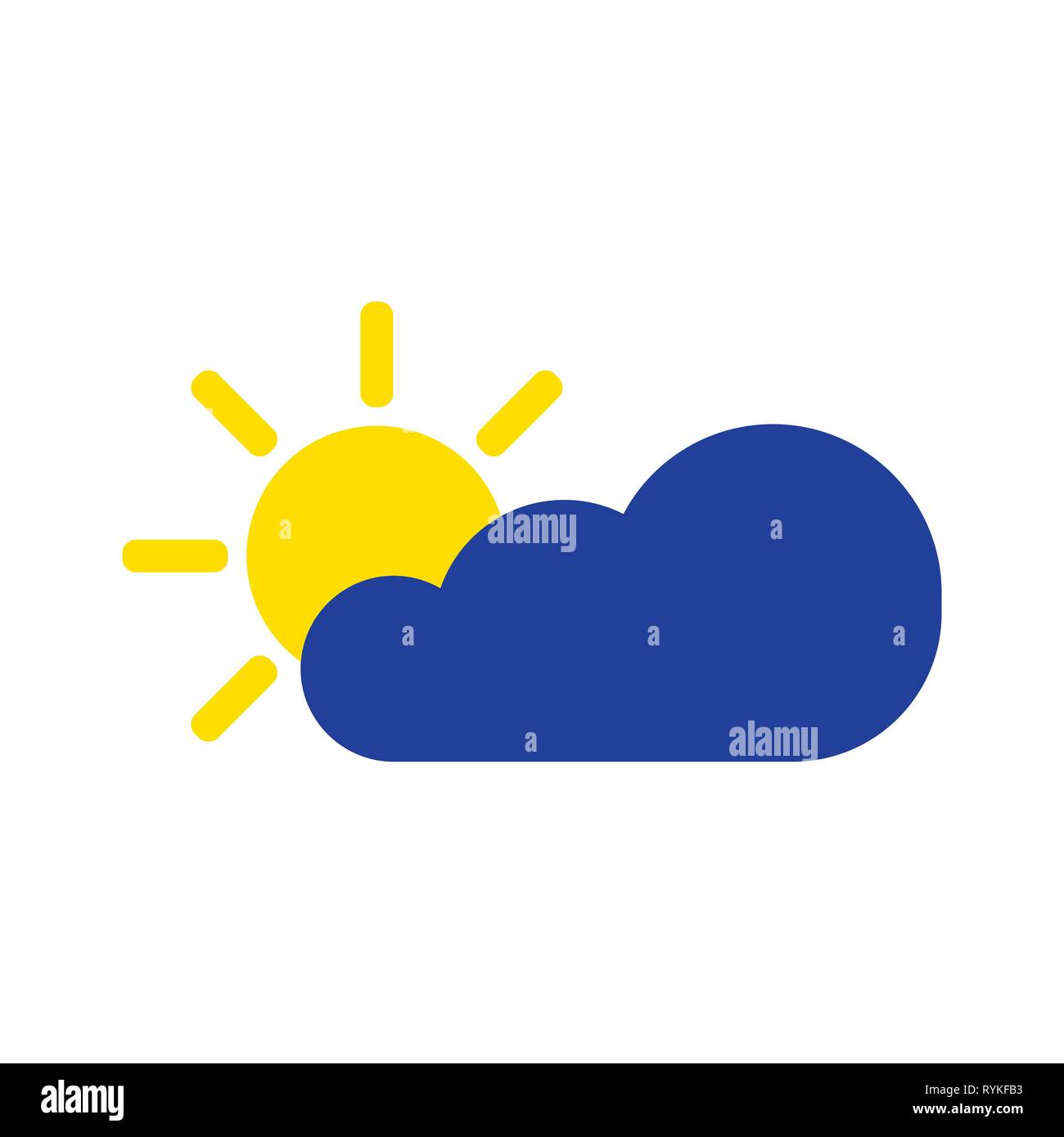 Flat sun icon in Cut Out Stock Images & Pictures - Alamy