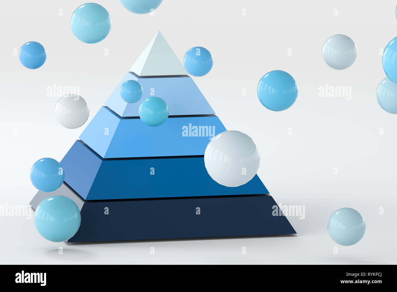 3d model pyramid, 3d rendering Stock Photo - Alamy