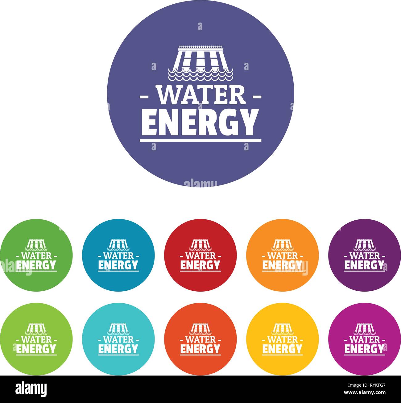 Drop water energy icons set vector color Stock Vector Image & Art - Alamy