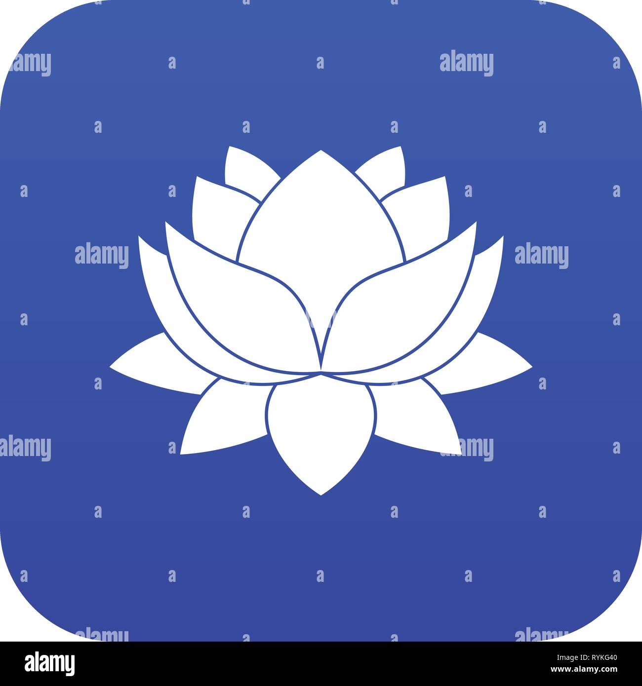 Water lily flower icon digital blue Stock Vector Image & Art - Alamy