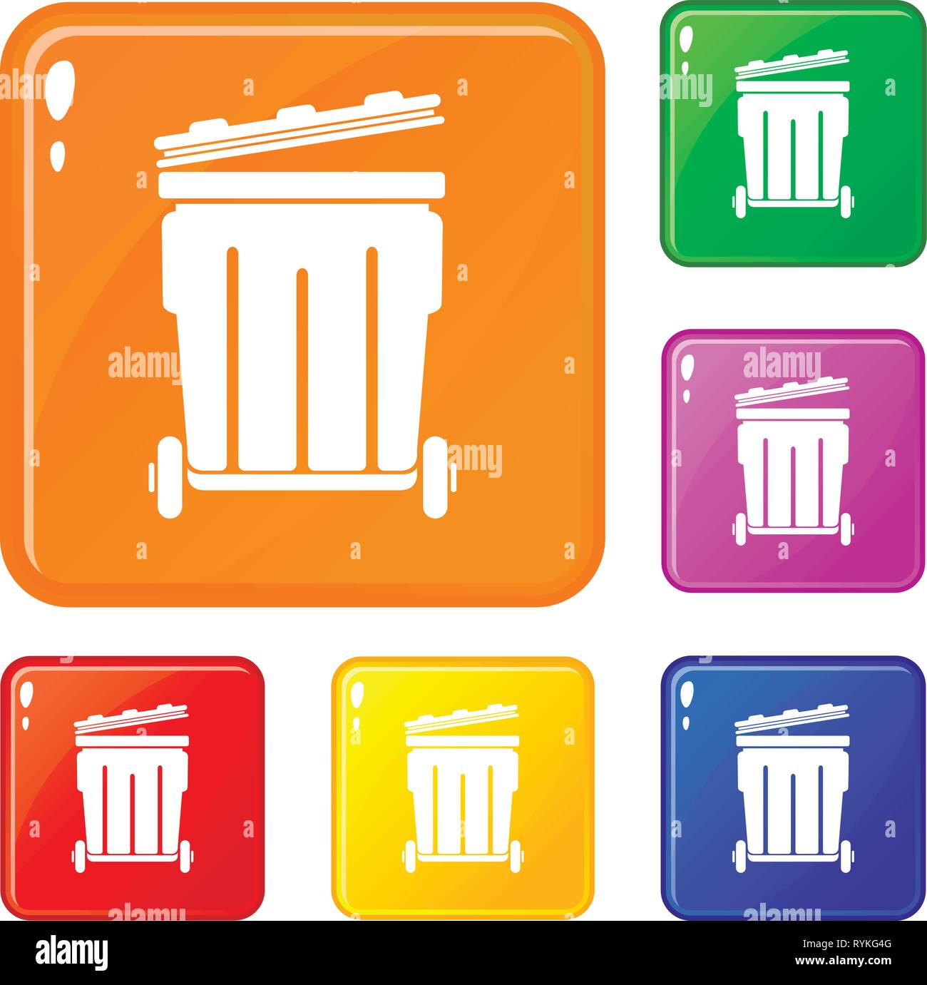 Street container icons set vector color Stock Vector Image & Art - Alamy