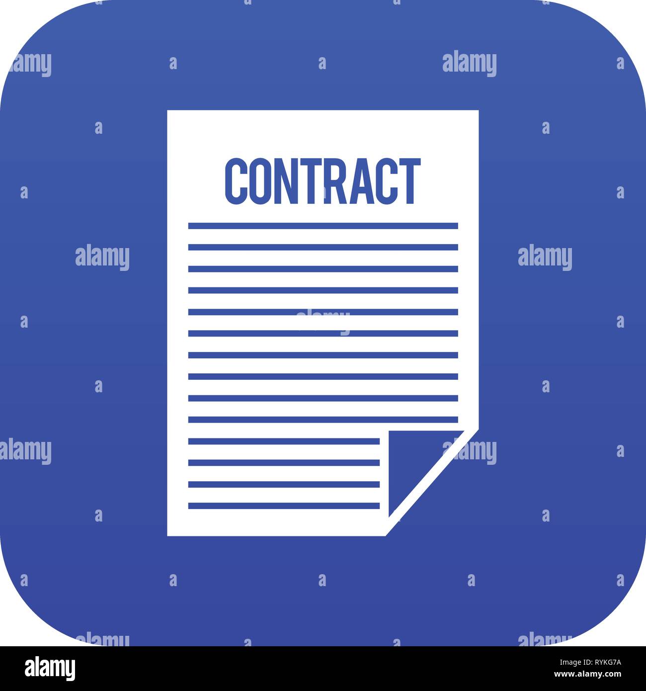 Contract icon digital blue Stock Vector Image & Art - Alamy