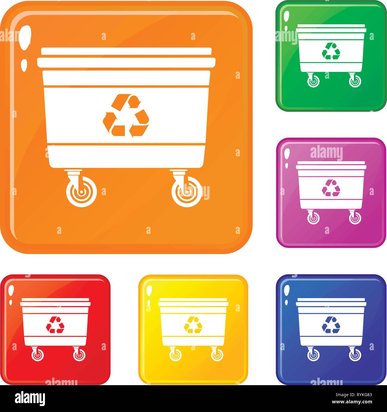 Street waste icons set vector color Stock Vector Image & Art - Alamy