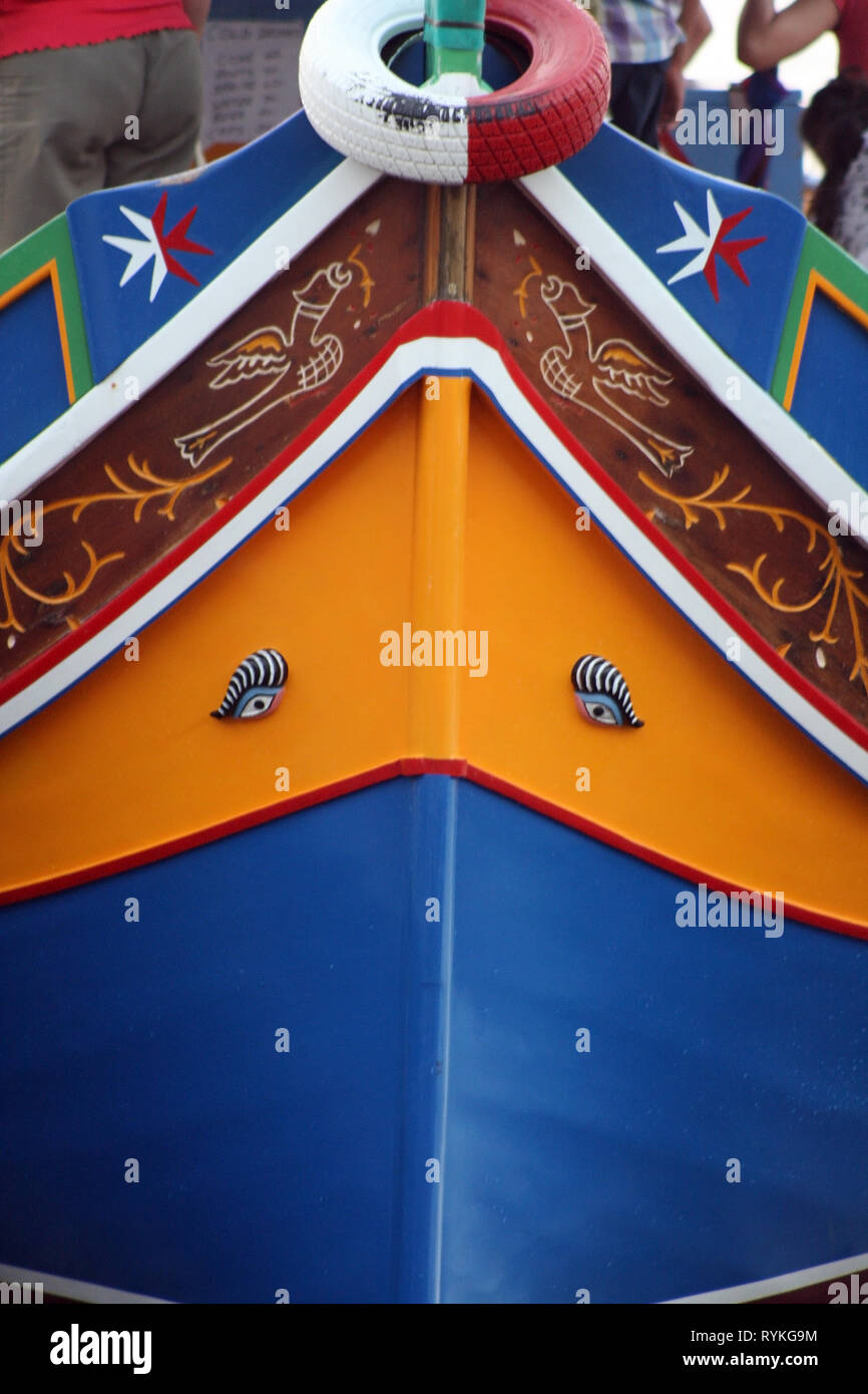The Luzzu is a Maltese Boat Stock Photo - Alamy