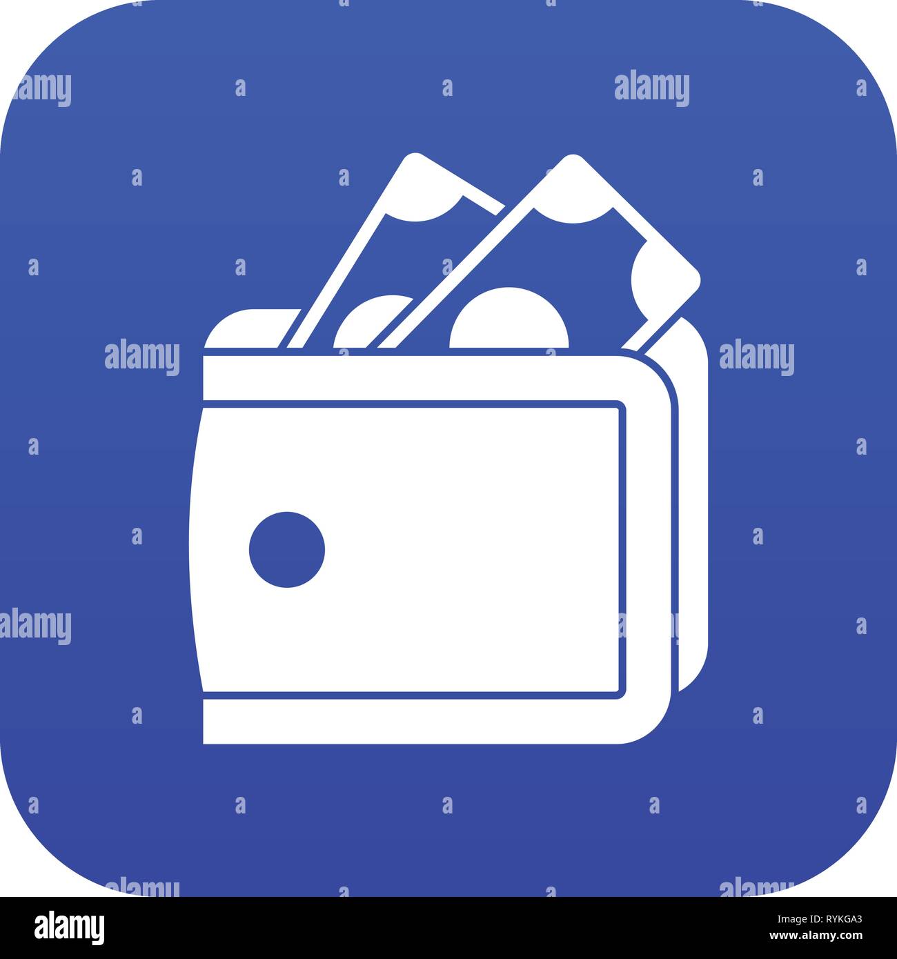 Wallet with cash icon digital blue Stock Vector Image & Art - Alamy