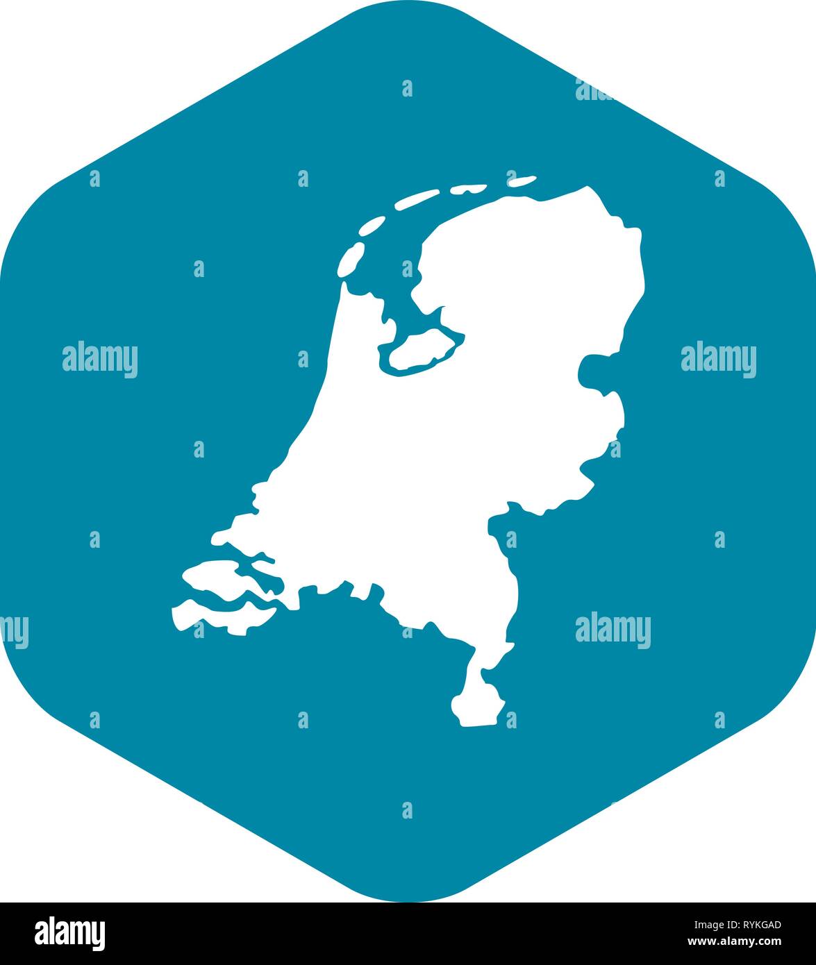 Holland map icon, simple style Stock Vector Image & Art - Alamy