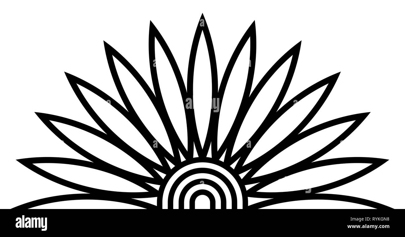 Egyptian lotus flower ornament, papyrus plant. Vector Stock Vector ...