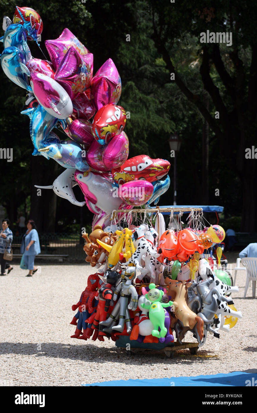 Helium inflated balloons Stock Photo - Alamy