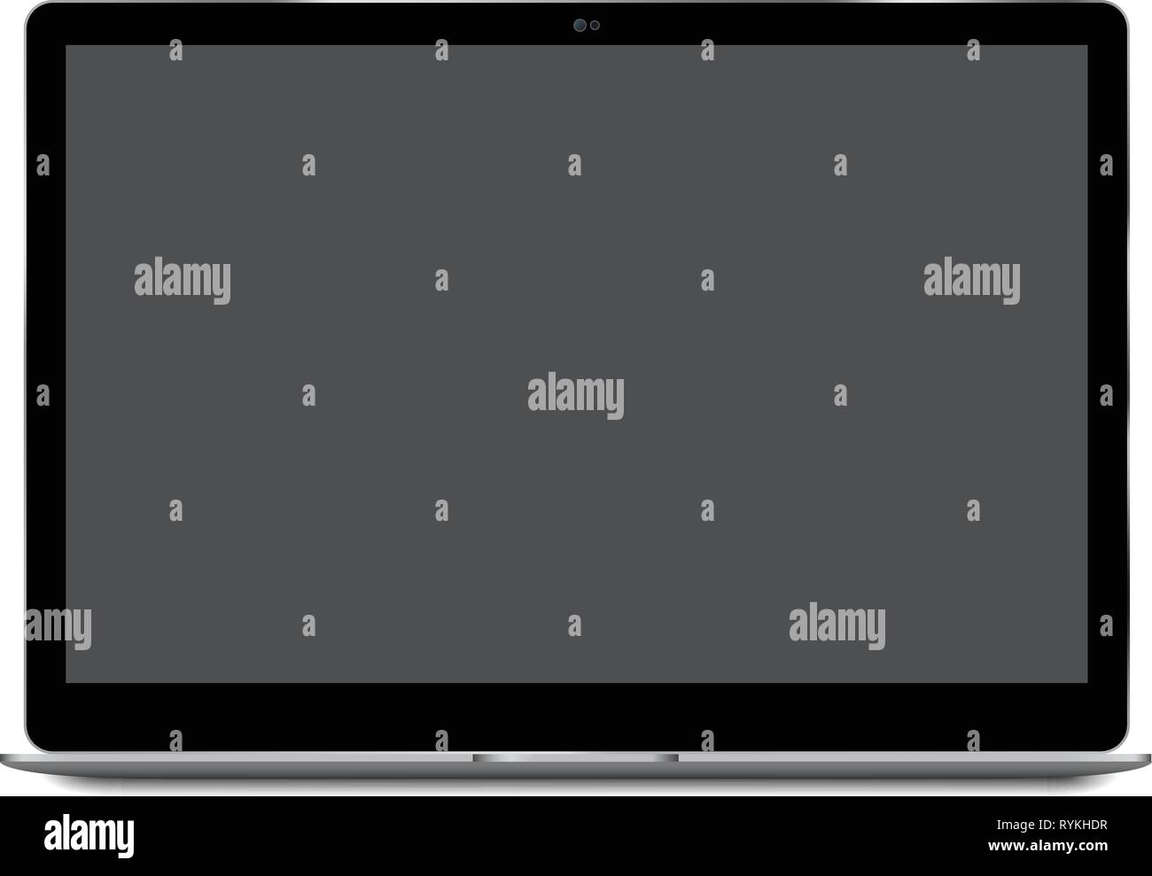 Blank screen display notebook Stock Vector Images - Alamy