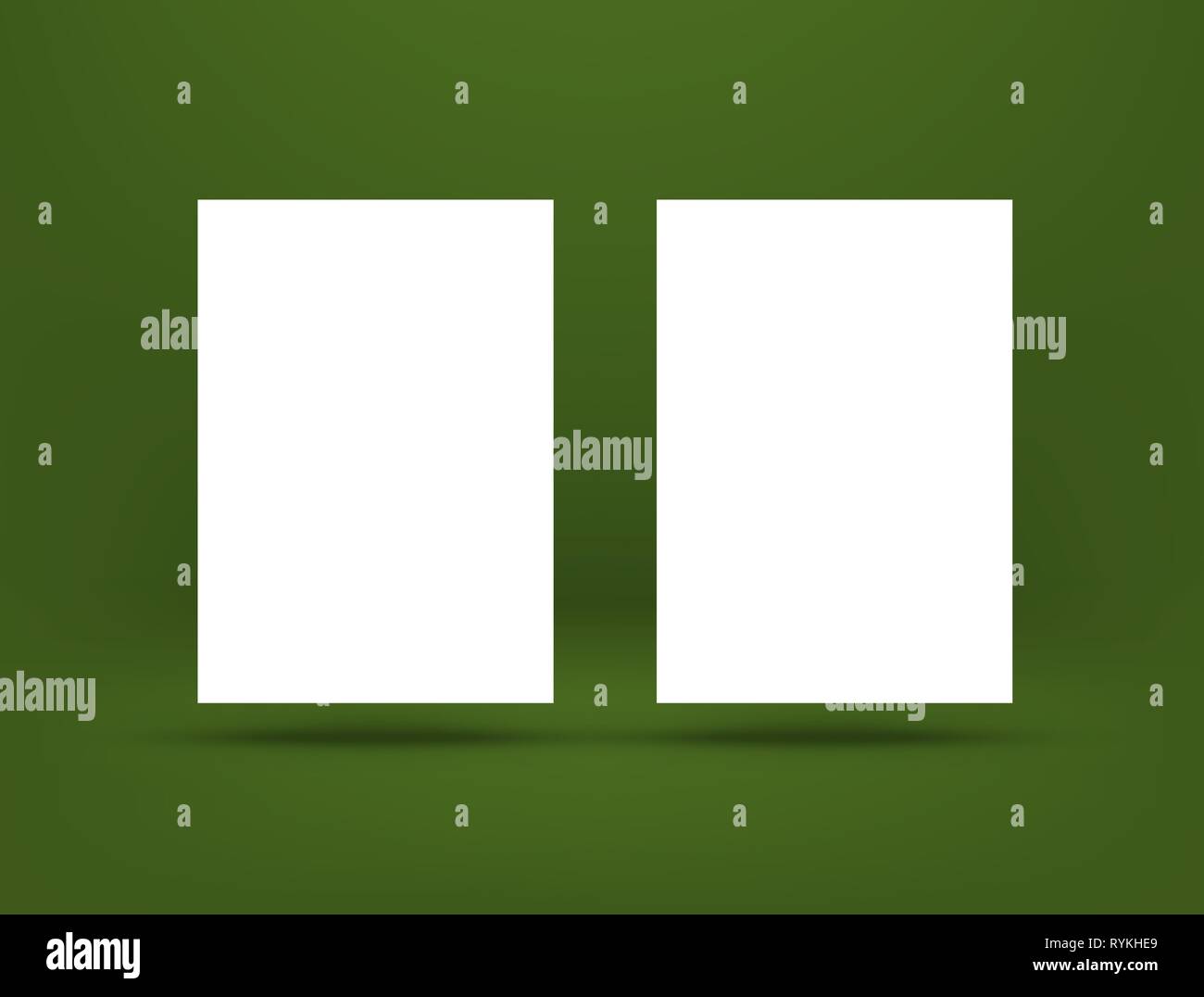 Paper card on white wall Stock Vector Image & Art - Alamy