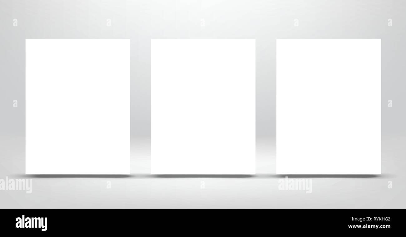 Three poster mockup Stock Vector Image & Art - Alamy