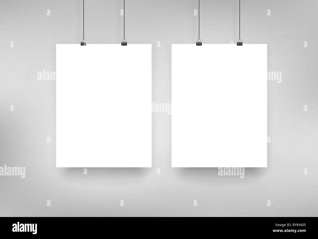 Mockup empty white room Stock Vector Images - Alamy